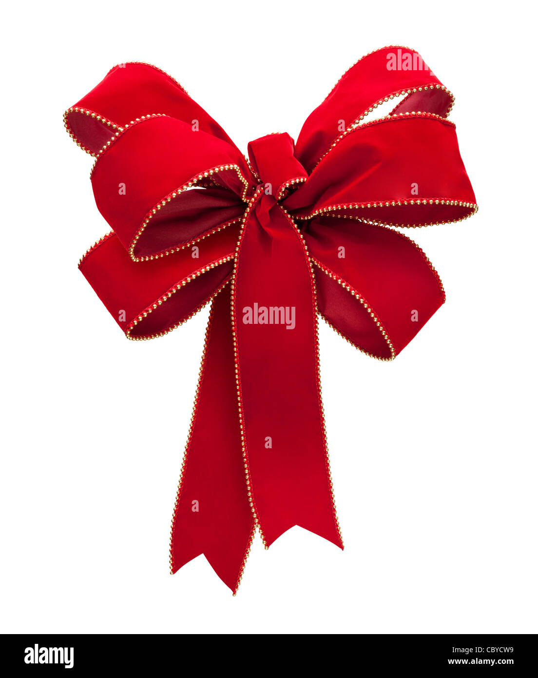 Red Velvet Bow isolated on a white background Stock Photo - Alamy