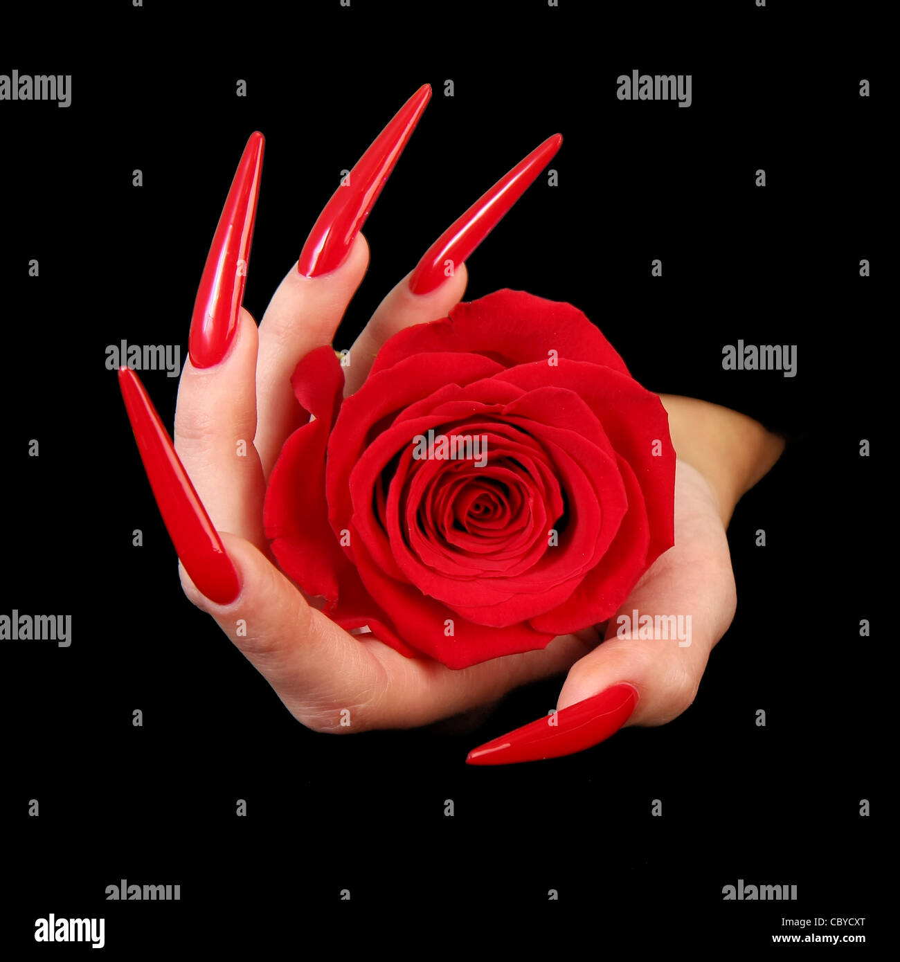 Black painted hand arm hi-res stock photography and images - Alamy