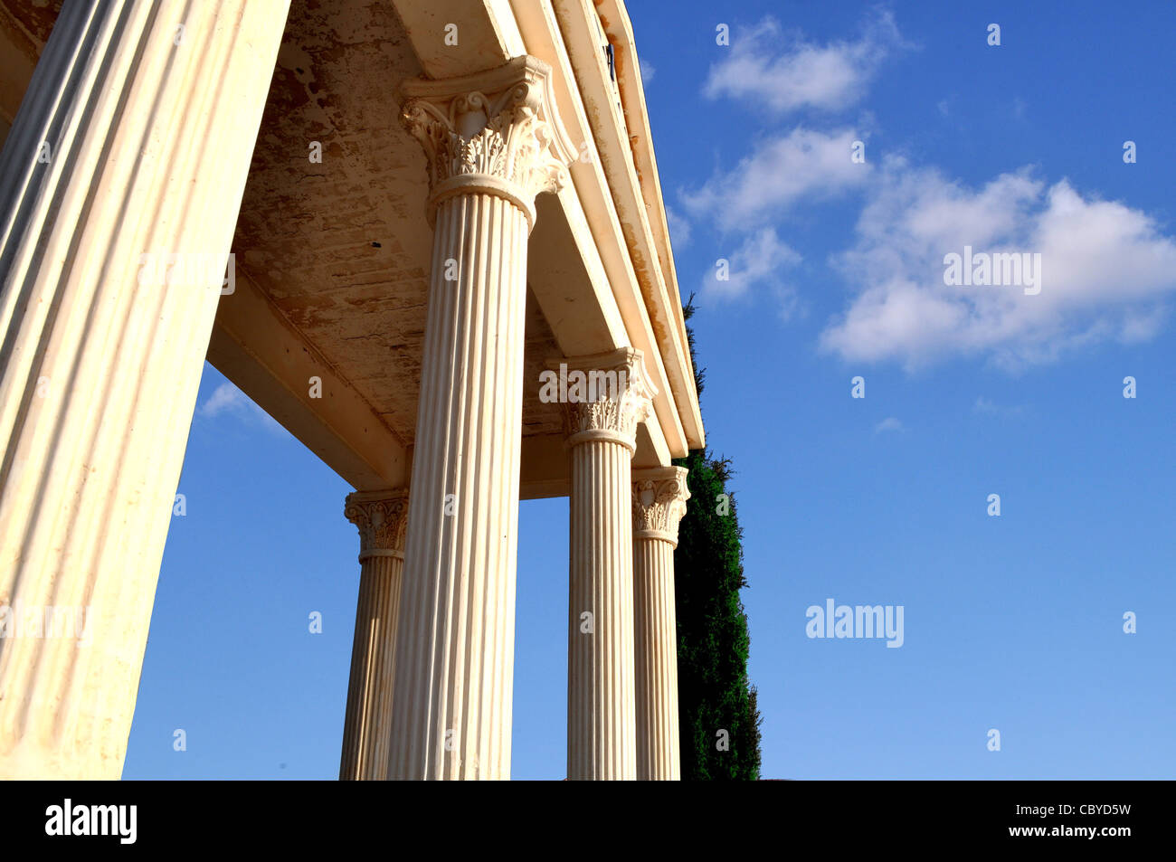 Historical greek gate with blue sky Stock Photo - Alamy