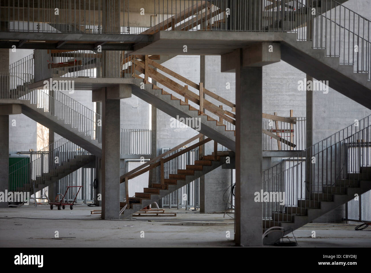 Staircases on a construction site Stock Photo - Alamy