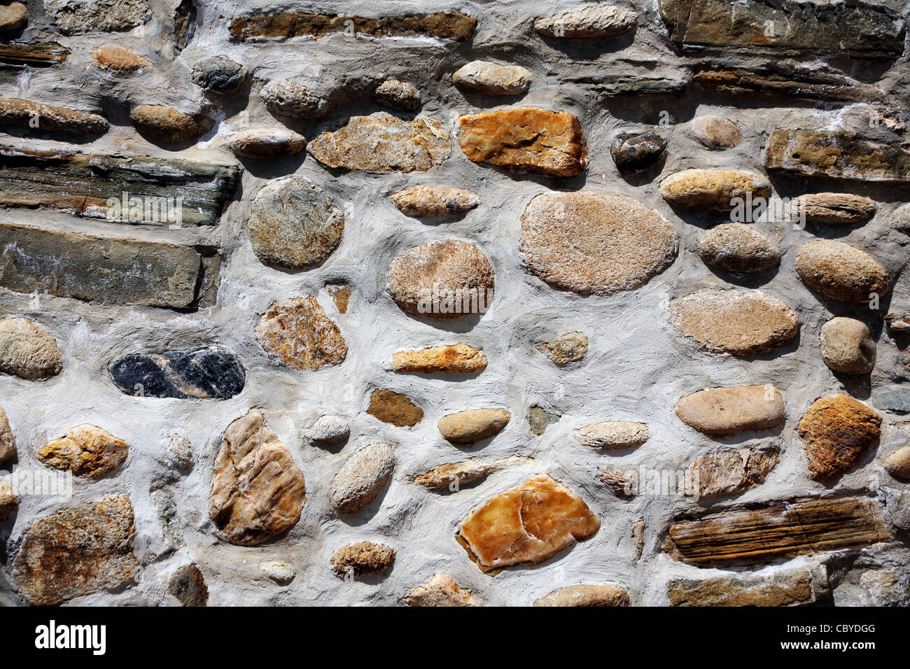 Pattern of a wall with many stones Stock Photo - Alamy