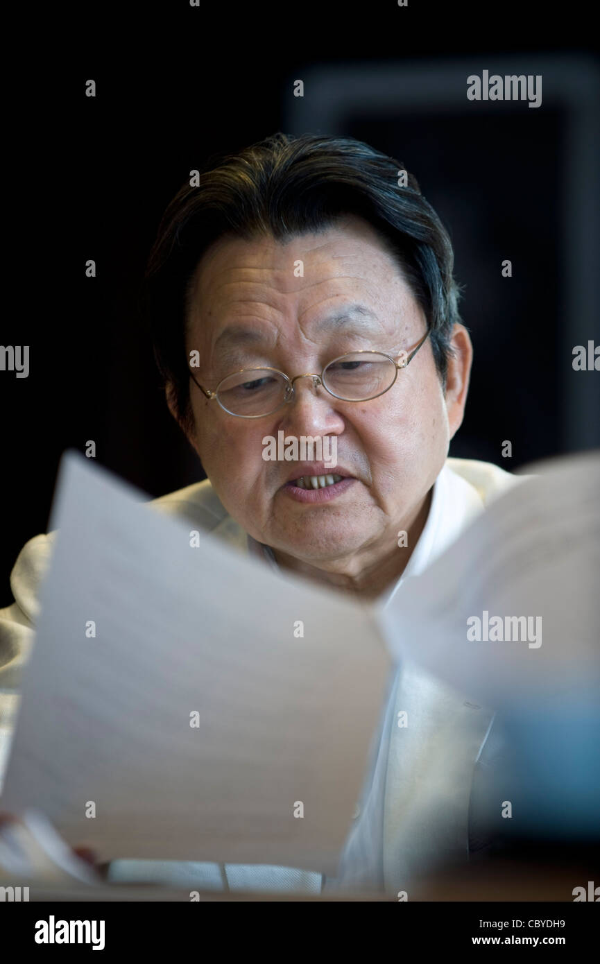 Yuzo Yagi, president and CEO of Yagi Tsusho Ltd., speaks during an ...