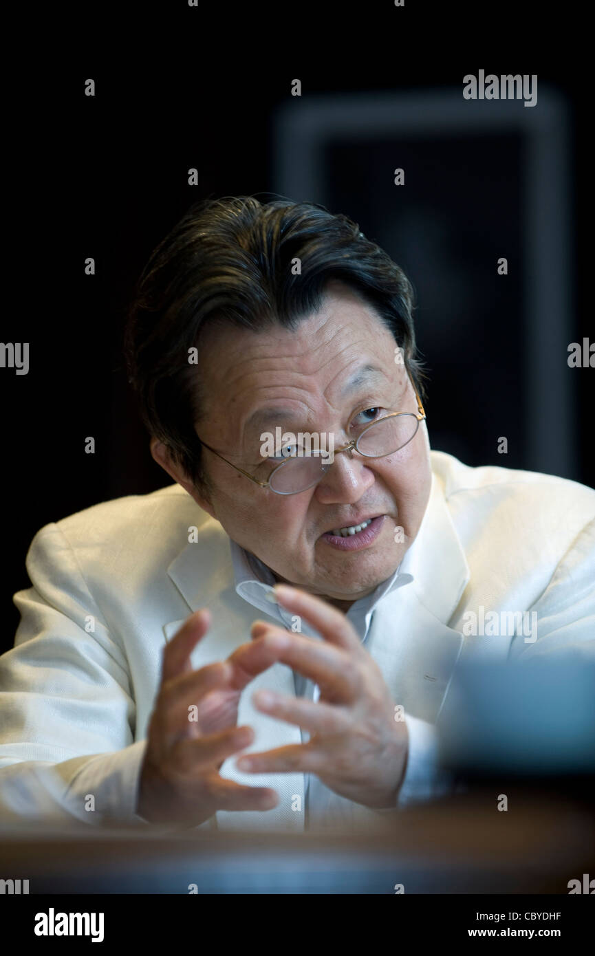 Yuzo Yagi, president and CEO of Yagi Tsusho Ltd., speaks during an ...