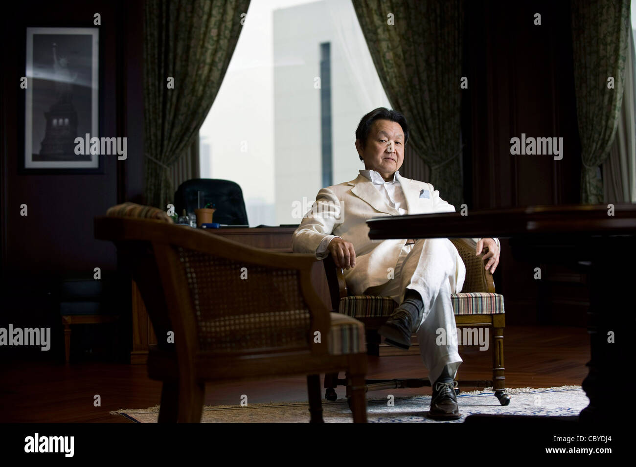 Yuzo Yagi, president and CEO of Yagi Tsusho Ltd., poses for a photo ...