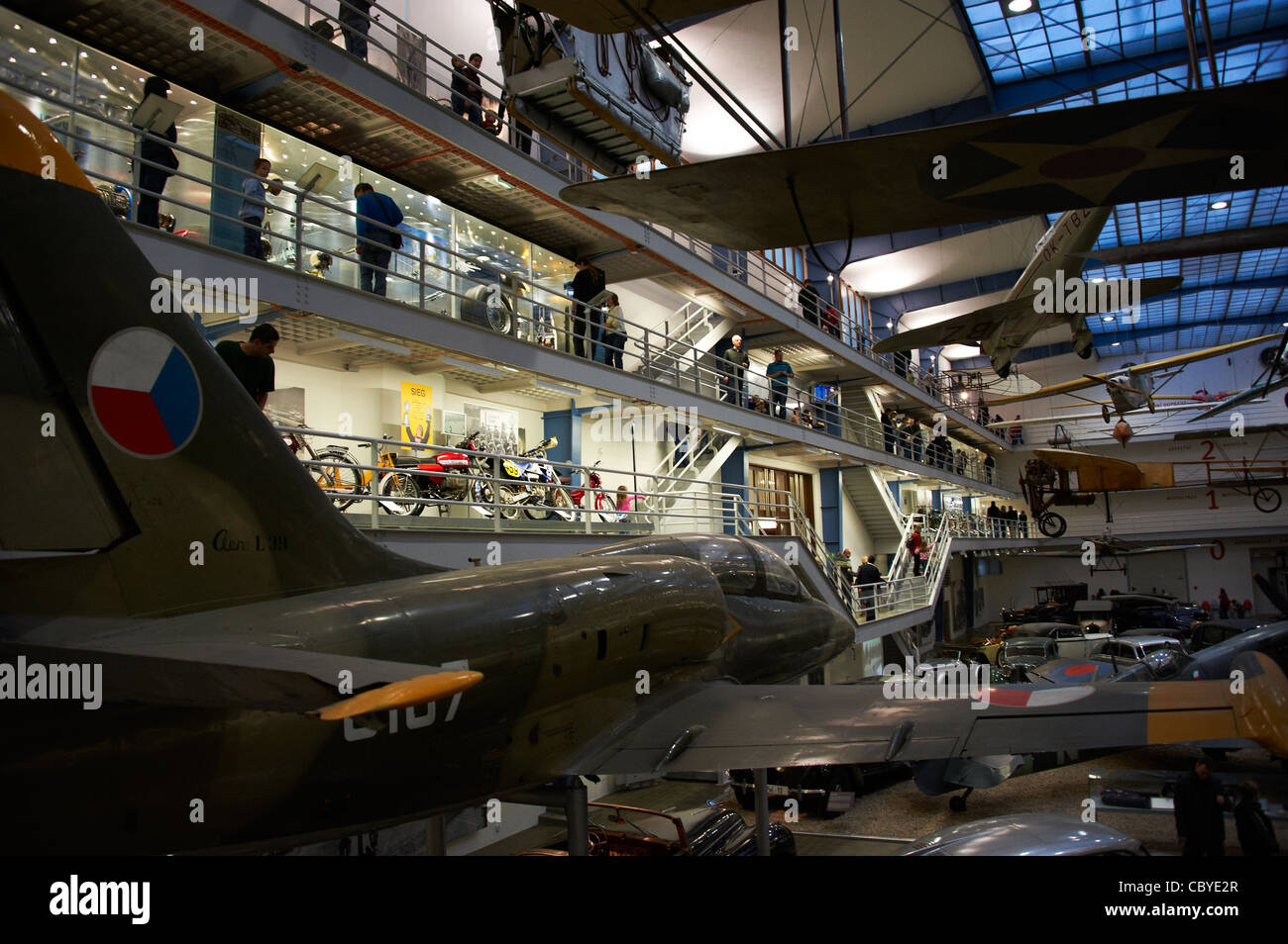 Transportation hall in the National Technical Museum after ...