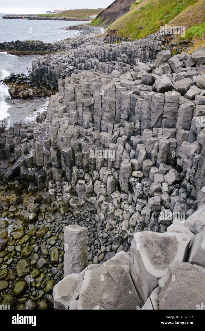 Basalt columns along the north coast of Iceland Stock Photo - Alamy