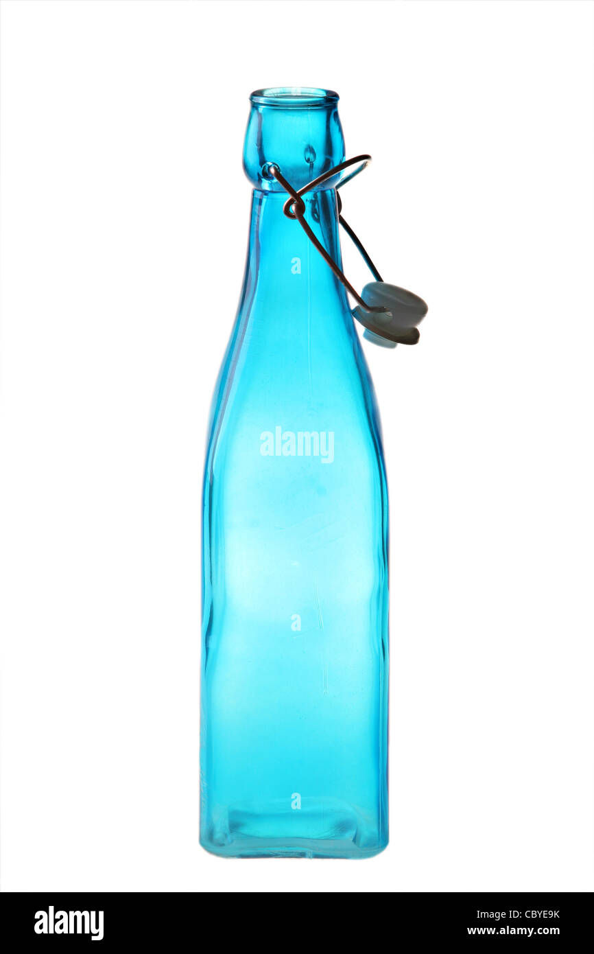 Studio shot of a clean blue bottle Stock Photo - Alamy