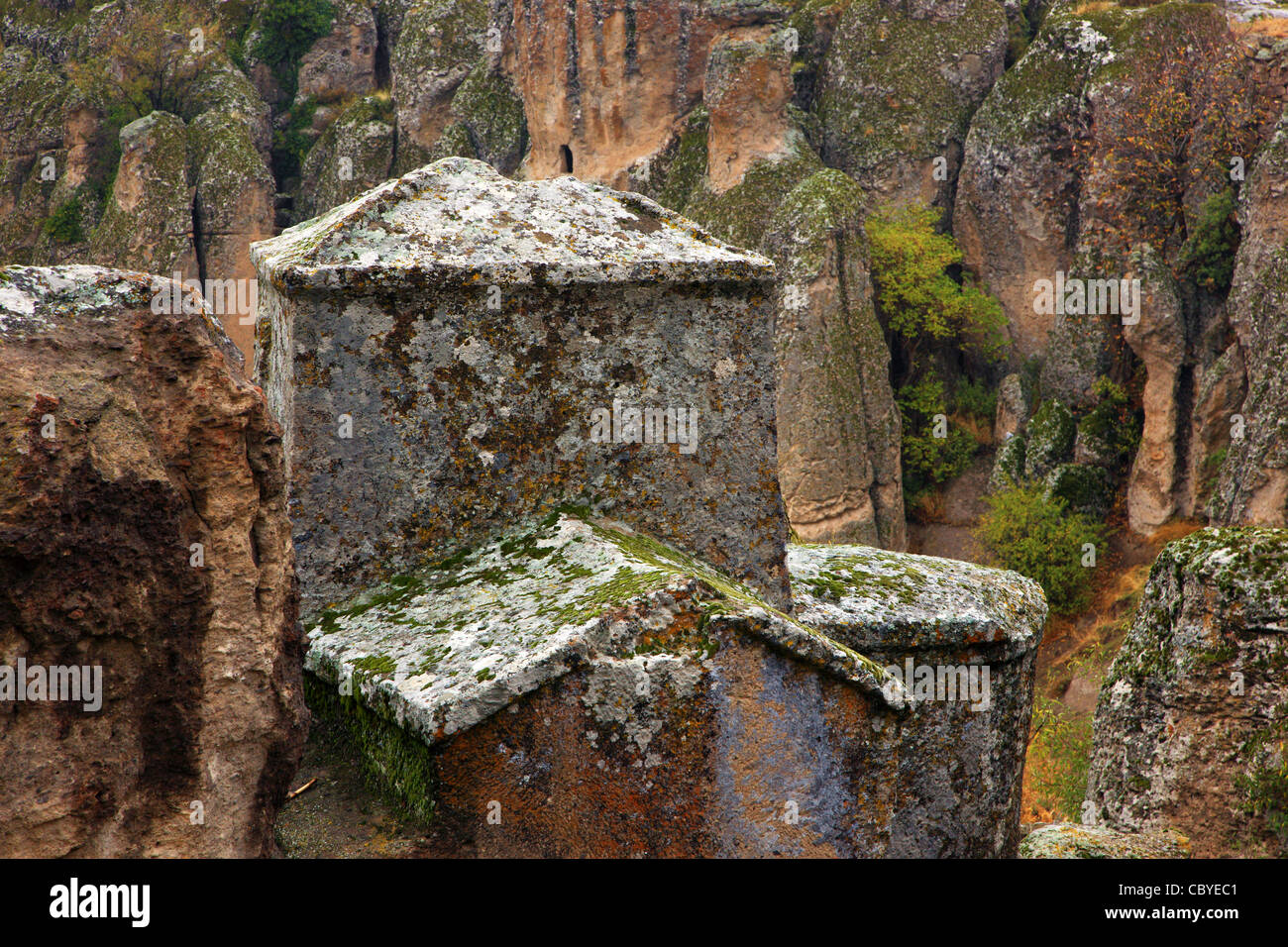 The rock cut (inside and outside) church of Saint Paul in Gokyurt, 45 ...