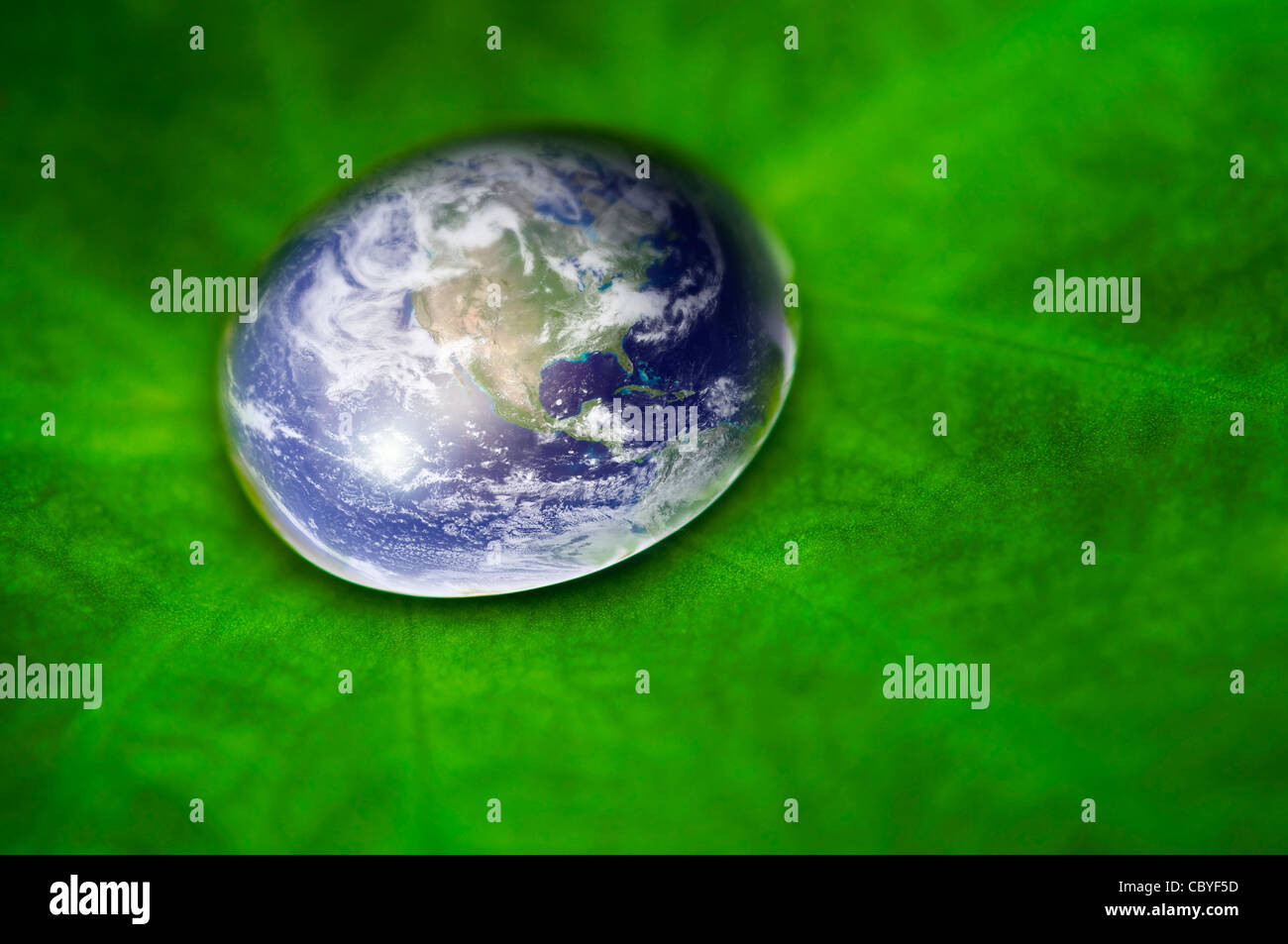 Water droplet world map hi-res stock photography and images - Alamy