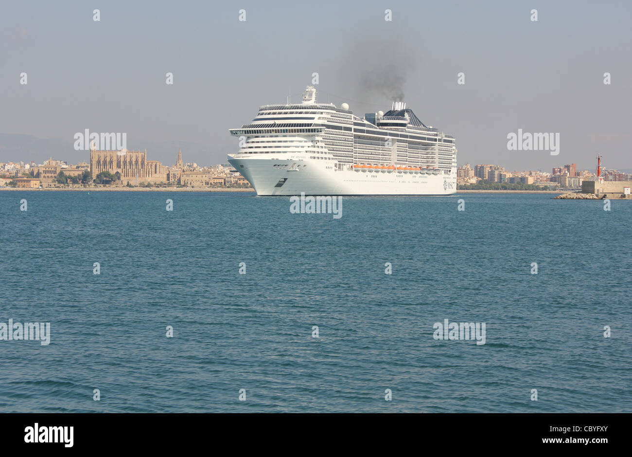 MSC Cruise lines Cruise Ship "MSC SPLENDIDA" arriving in the Port of ...