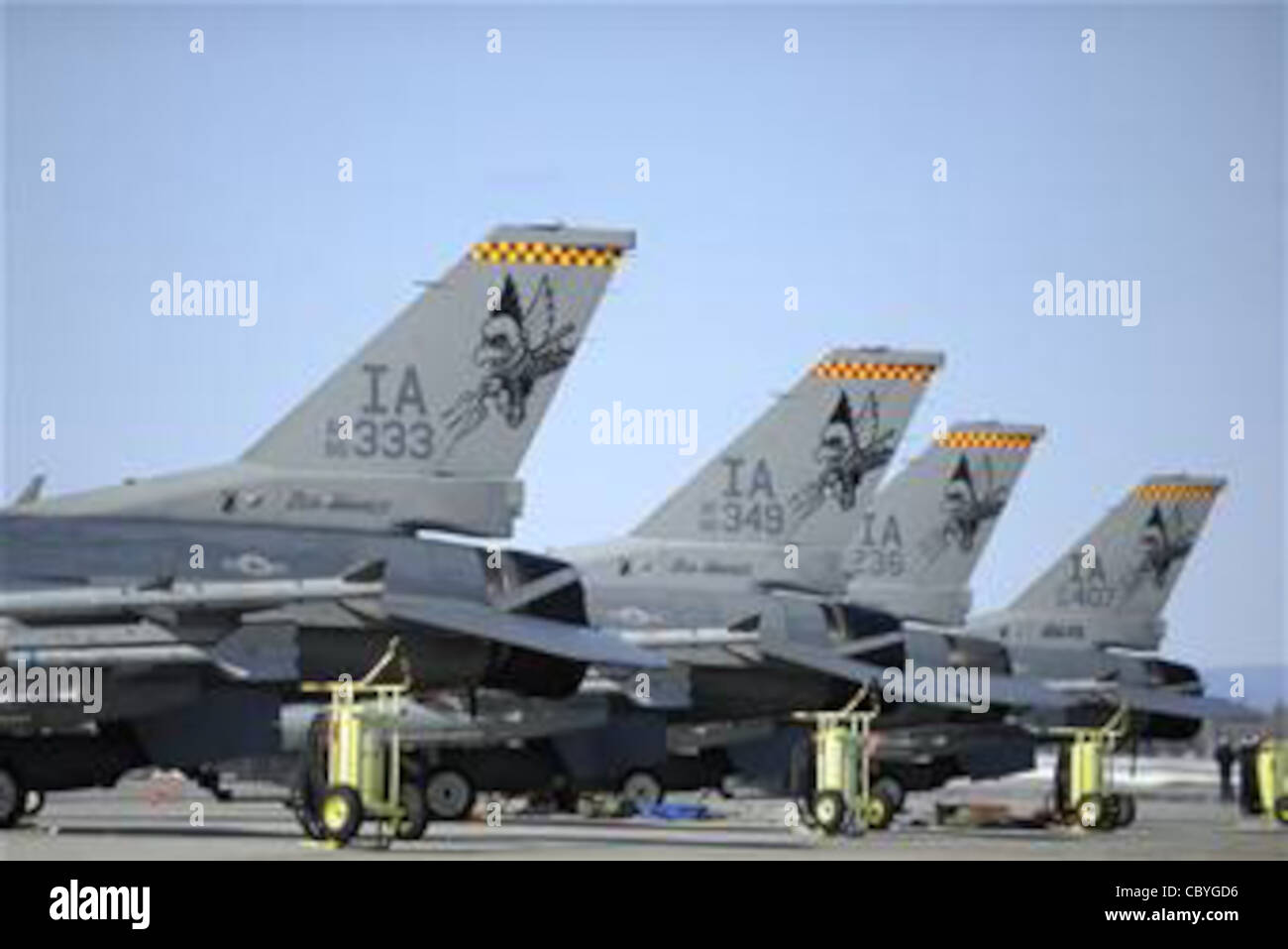 Four F-16 Fighting Falcons from the Iowa Air National Guard's 132nd ...