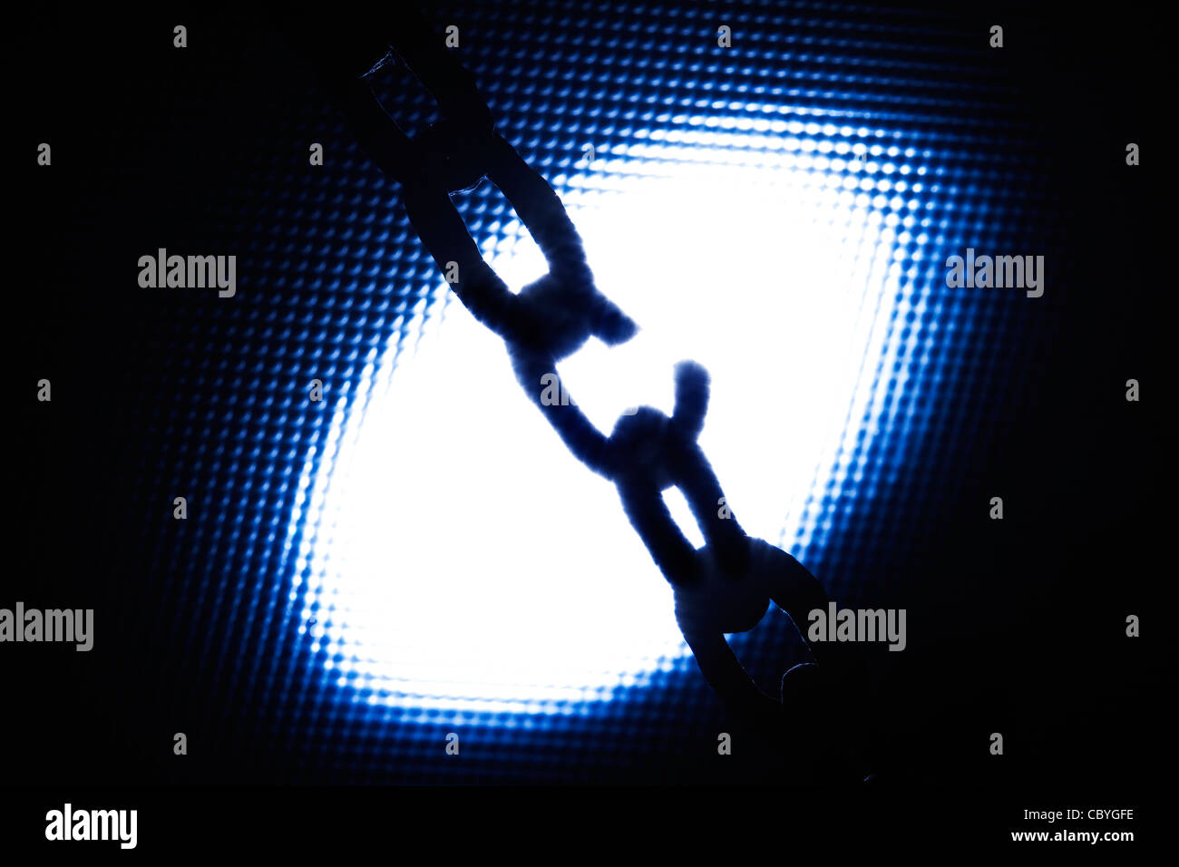 Chain with missing link Stock Photo - Alamy
