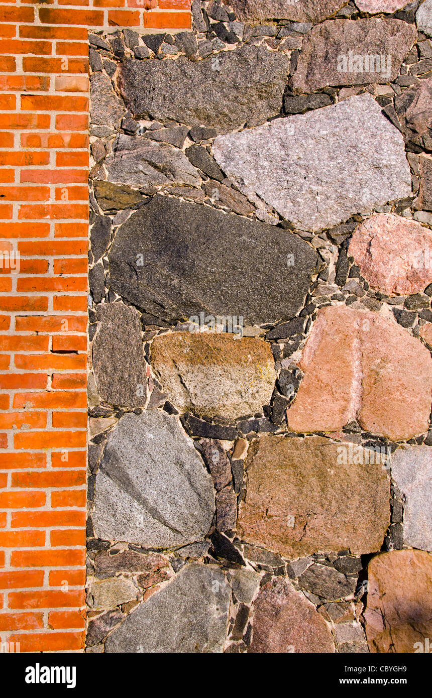 historical manor bricks and stones wall background Stock Photo - Alamy