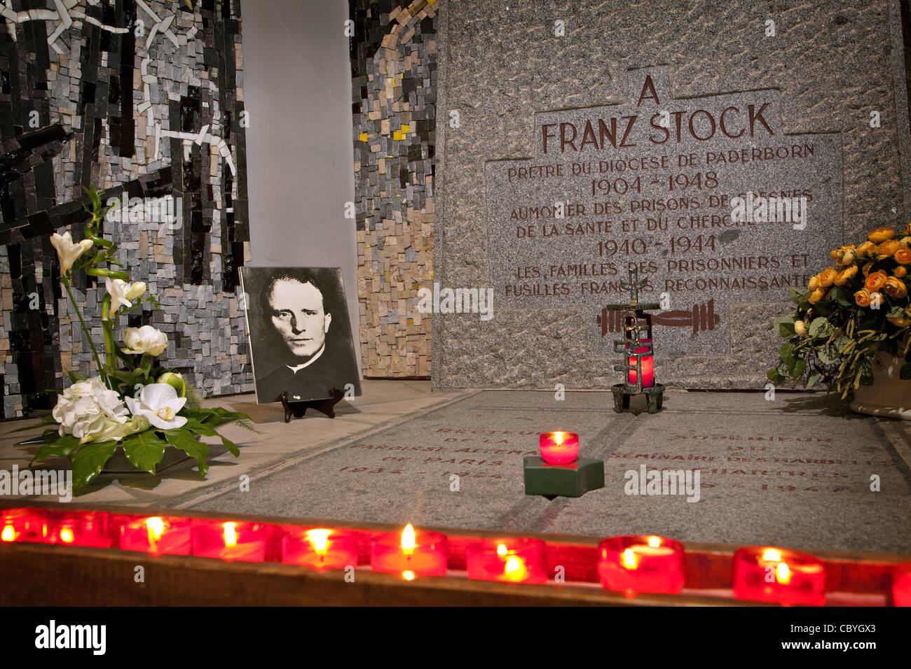 THE TOMB OF THE GERMAN ABBOT FRANZ STOCK, SAINT-JEAN BAPTISTE CHURCH IN ...