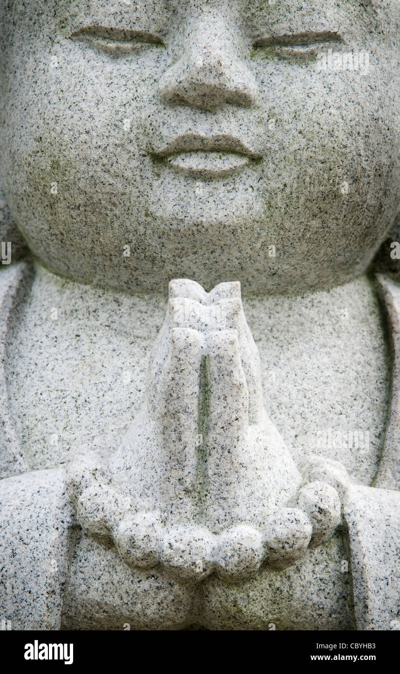 Close up stone Zen Buddha Stock Photo - Alamy