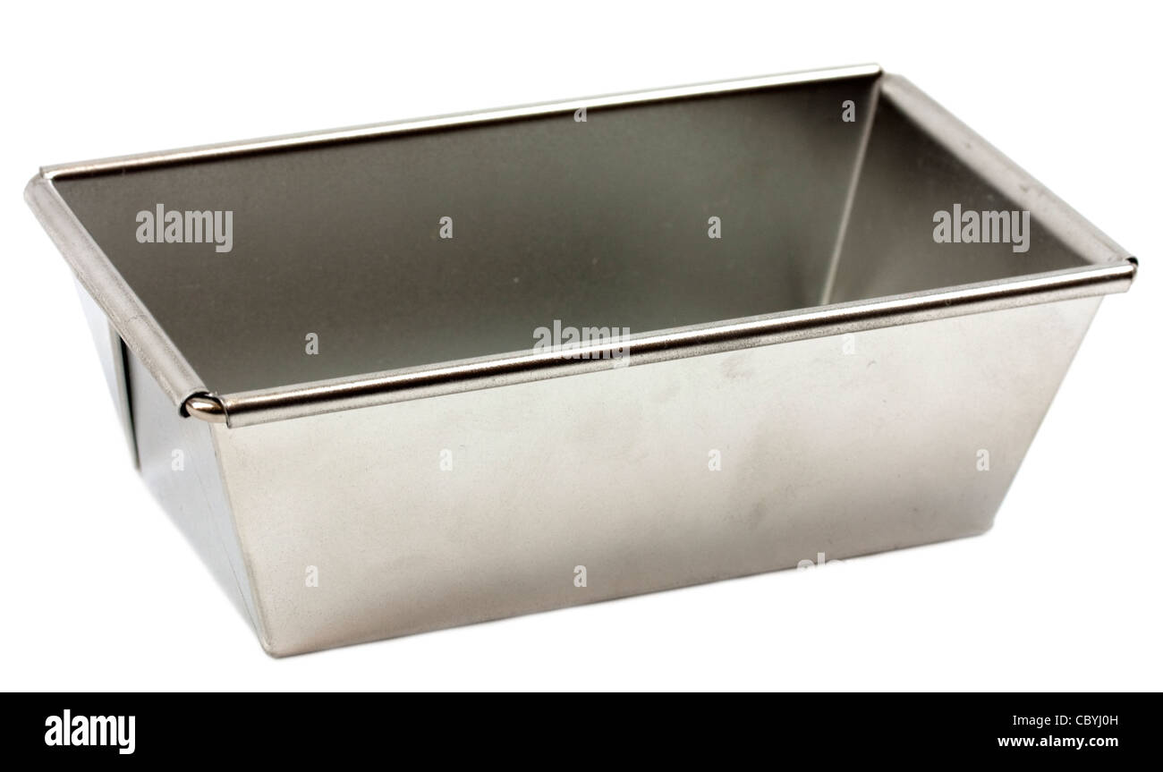 Aluminum bread form isolated on white background Stock Photo - Alamy