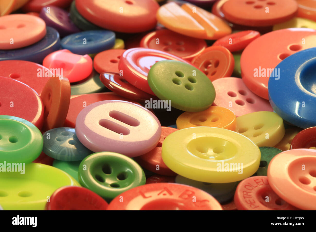 Colourful mix of buttons Stock Photo - Alamy