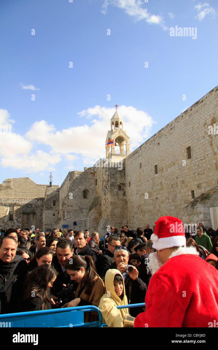 Bethlehem, Christmas celebration in Manger Square Stock Photo - Alamy