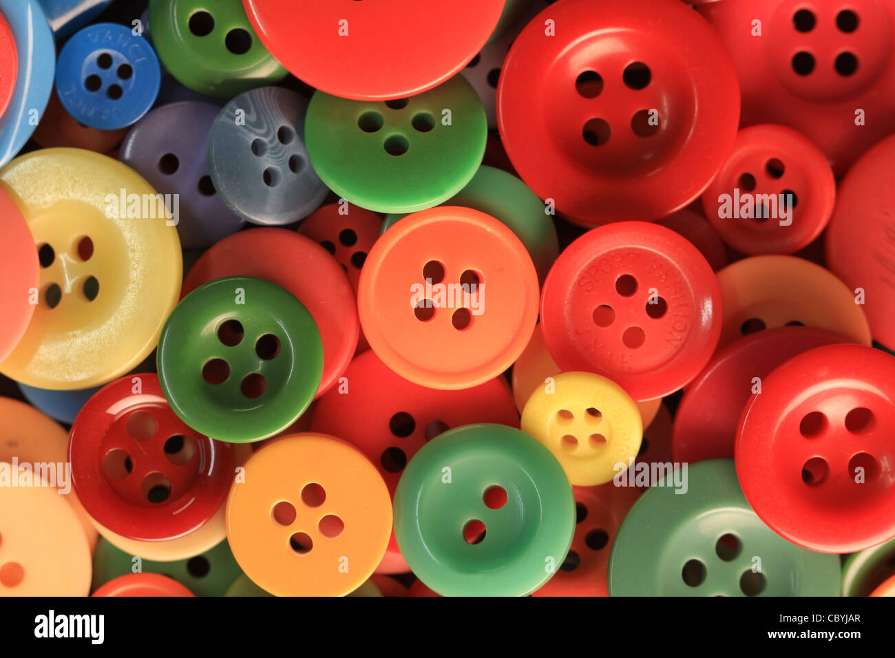 Colourful mix of buttons Stock Photo - Alamy
