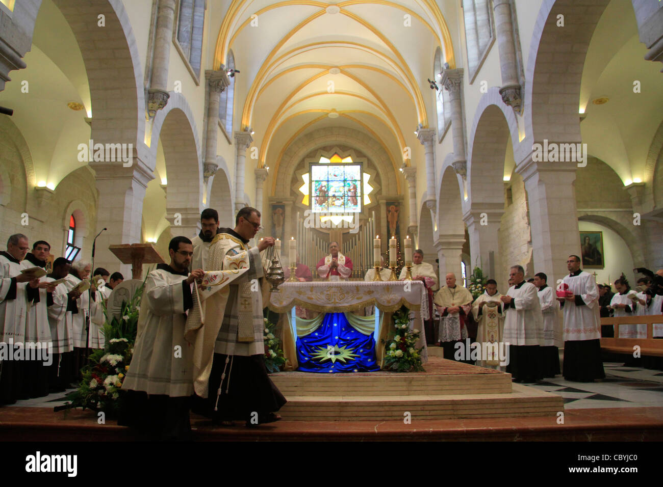 Christmas in Bethlehem, the Latin Patriarch of Jerusalem Fouad Twal in ...