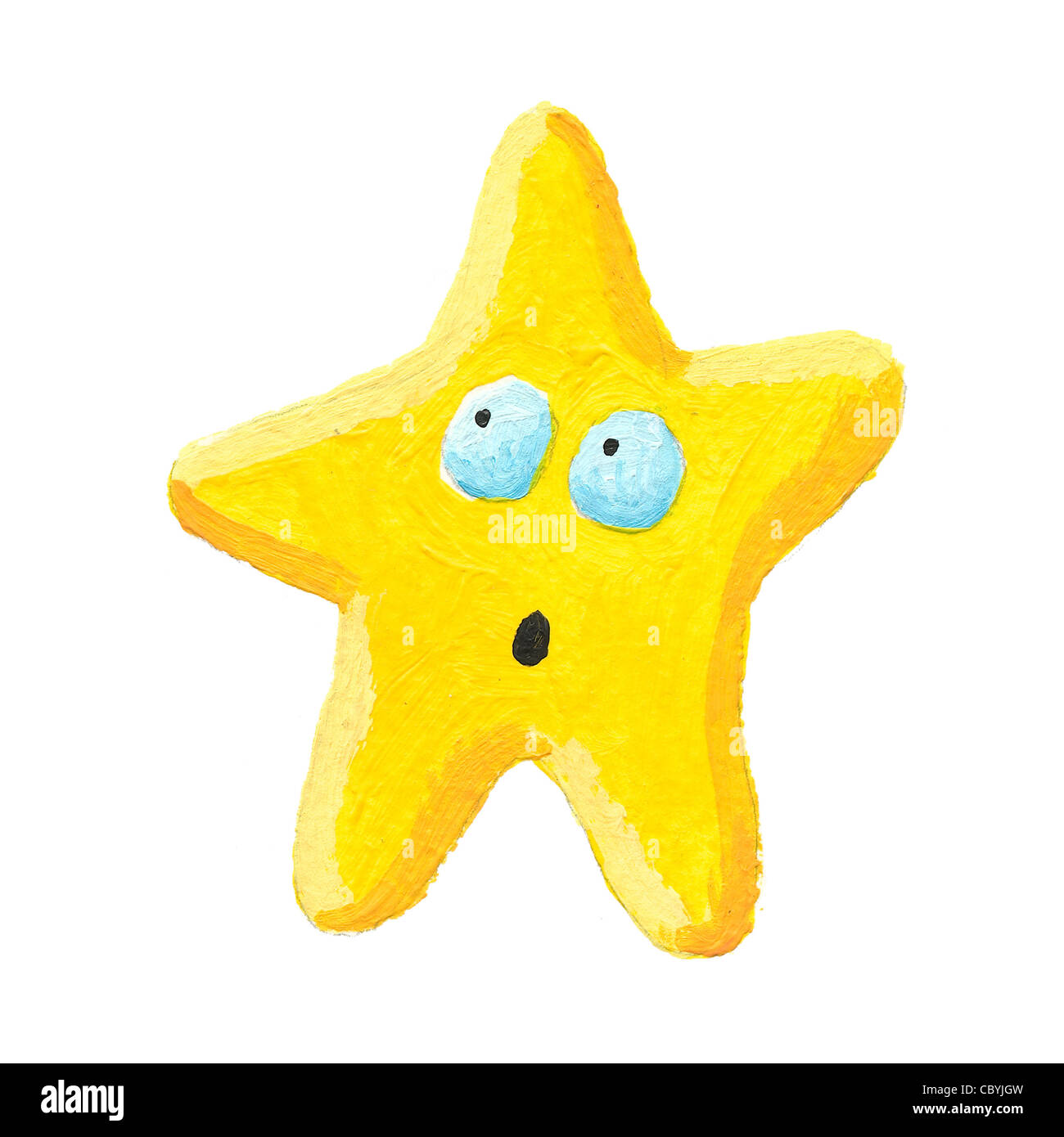 Acrylic illustration of surprised Star Stock Photo - Alamy
