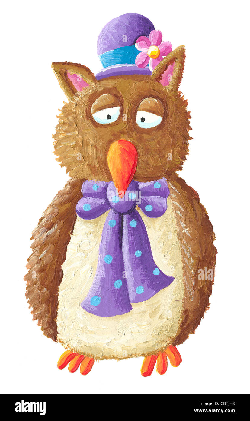 Flower owl Cut Out Stock Images & Pictures - Alamy