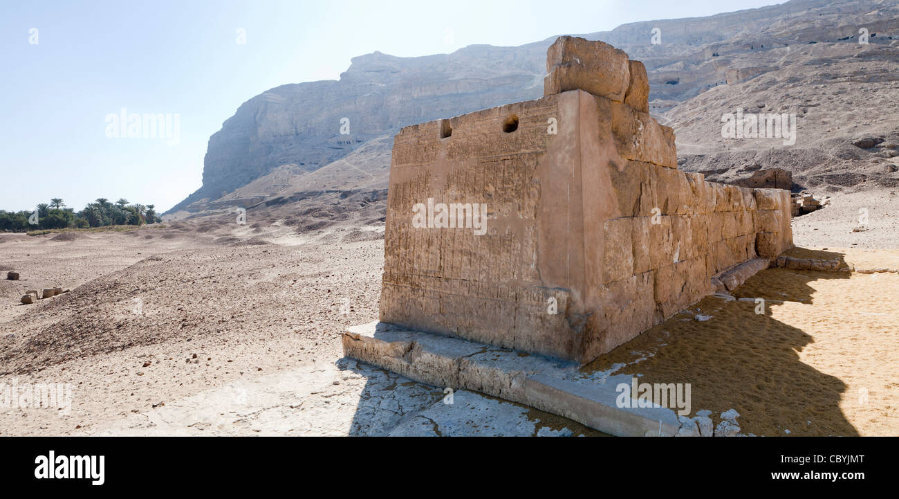 The site of the Ptolemaic Temples and tombs in Wanina, southwest of ...