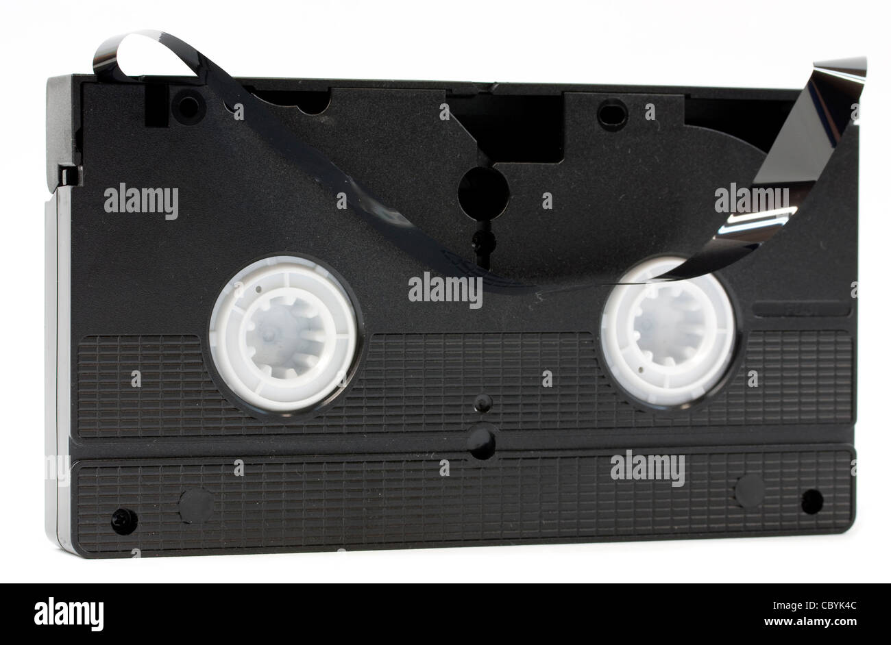 Broken video cassette isolated on white background Stock Photo - Alamy