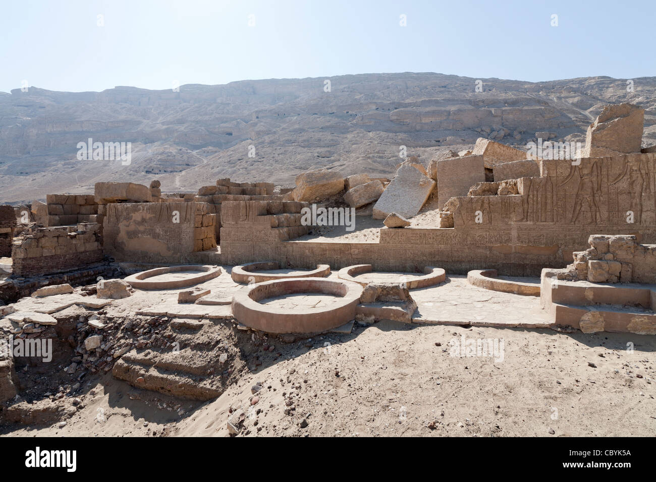 The site of the Ptolemaic Temples and tombs in Wanina, southwest of ...