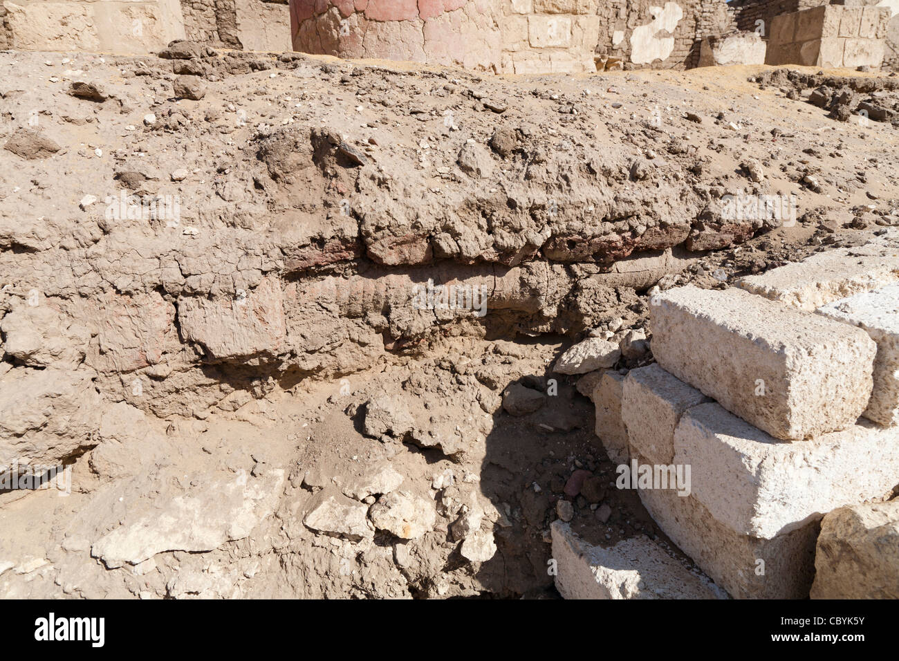 Exposed pipes in the Ptolemaic Temple in Wanina, southwest of Akhmim in ...