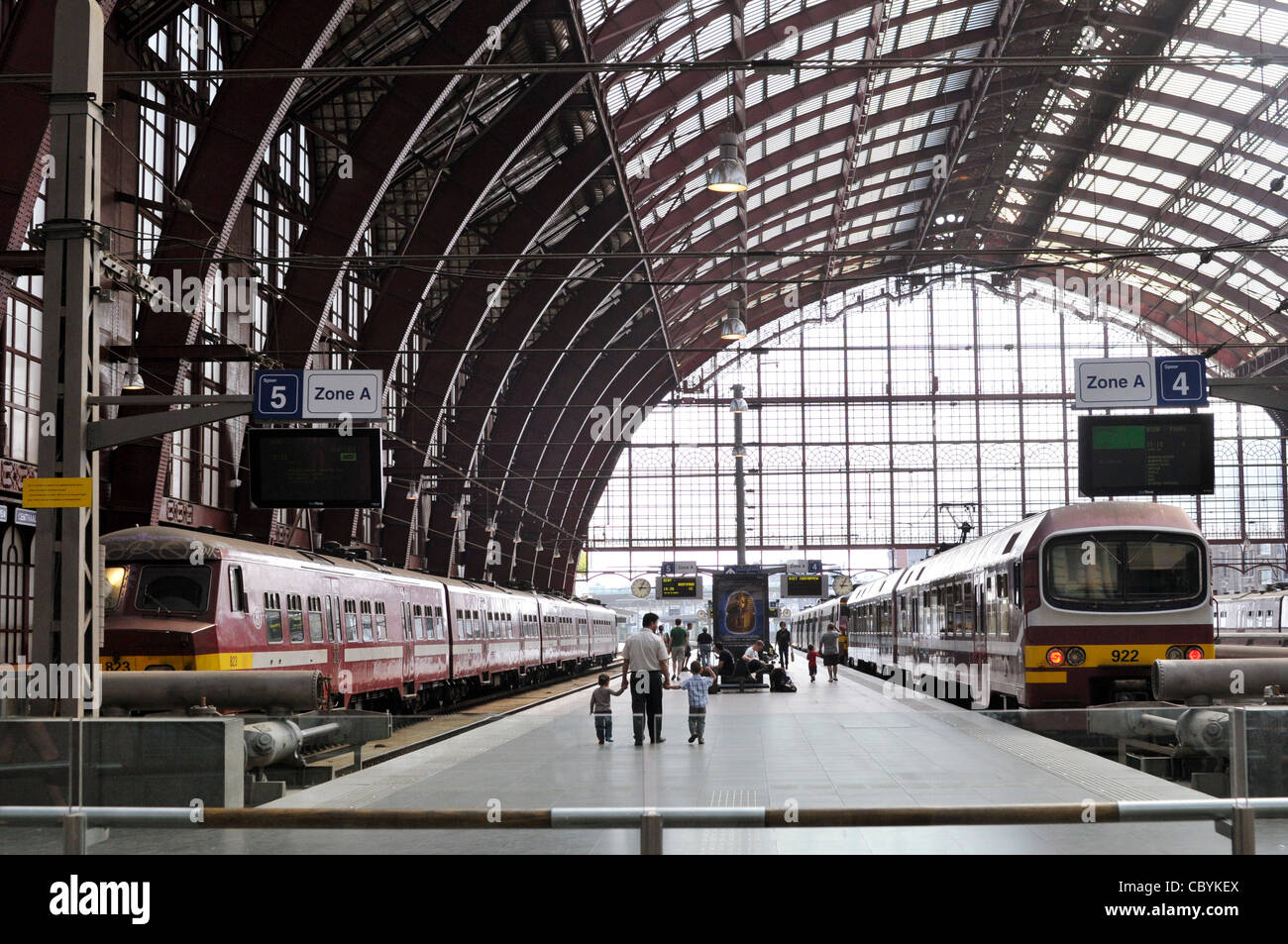 Antwerp Central Train Station, Belgium constructed between 1895 and ...