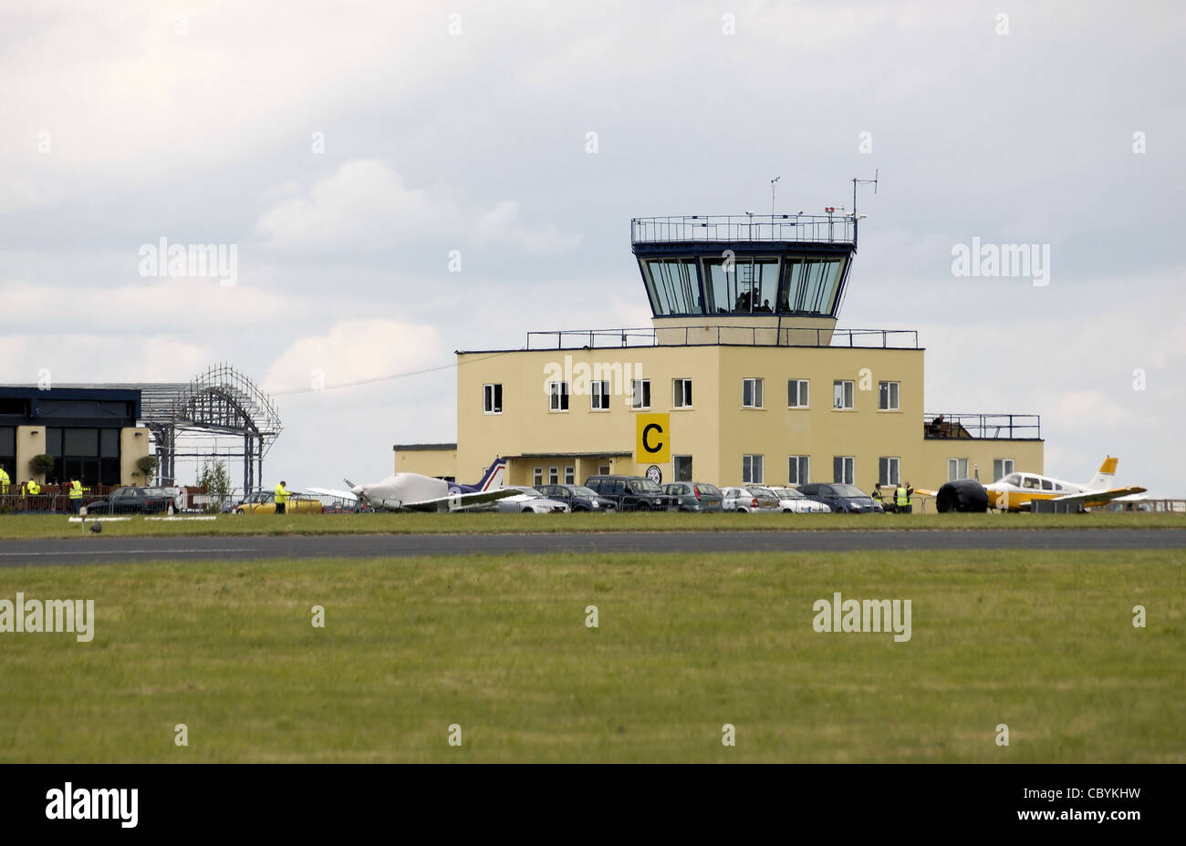 The control tower, Kemble Airport, Gloucestershire, England Stock Photo ...