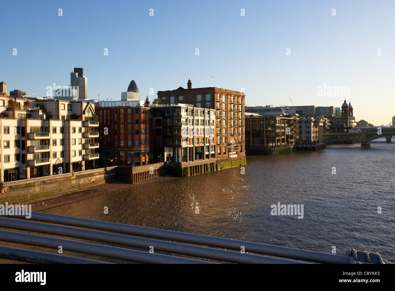 river thames riverfront at the City of London England UK United kingdom ...