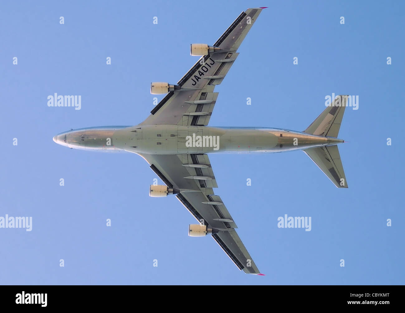JALCargo Boeing 747-400 (JA401J) takes off from London Heathrow Airport ...