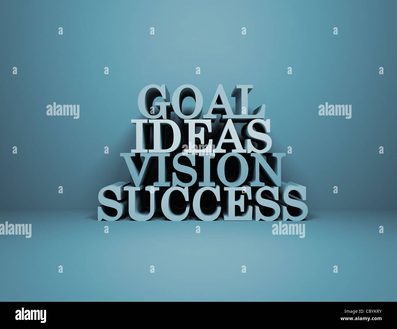 Goal vision success 3d text Stock Photo - Alamy
