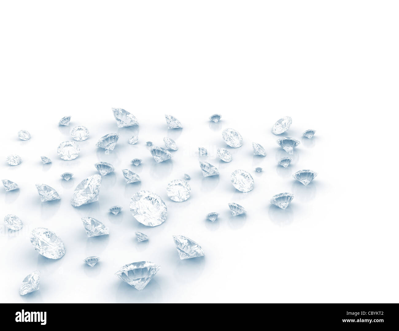 Group of diamonds on white background Stock Photo - Alamy