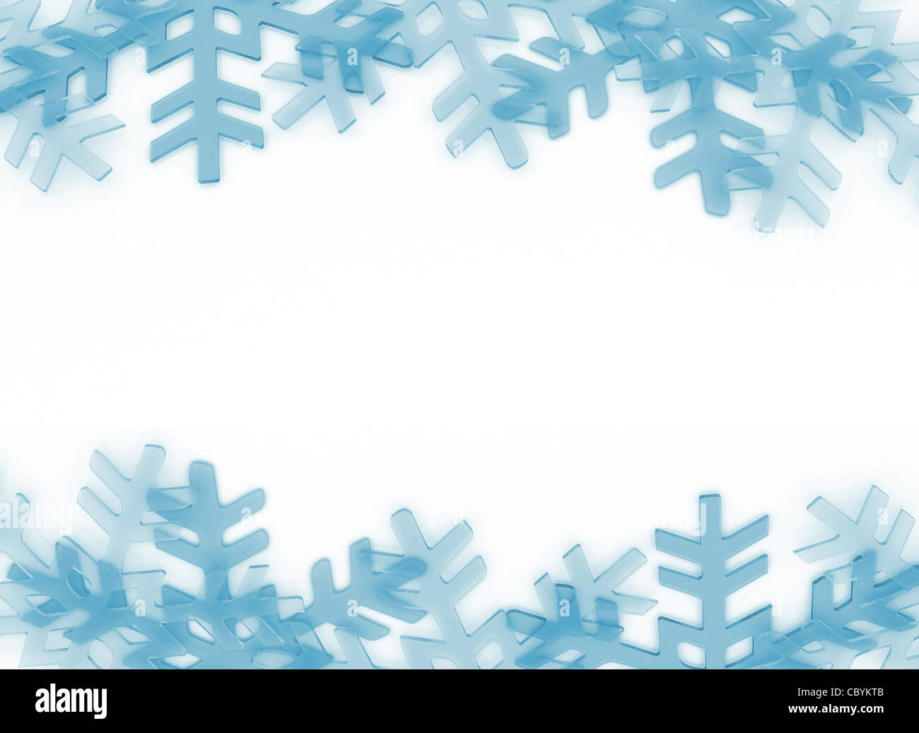 Snow flakes frame background Stock Photo - Alamy
