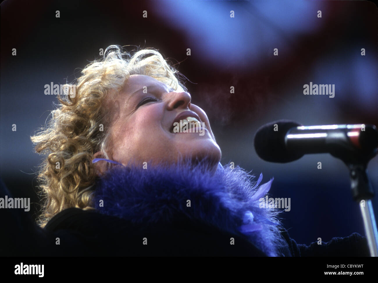 Bette Midler, "the Devine Miss M", singing the Star Bangled Banner at ...