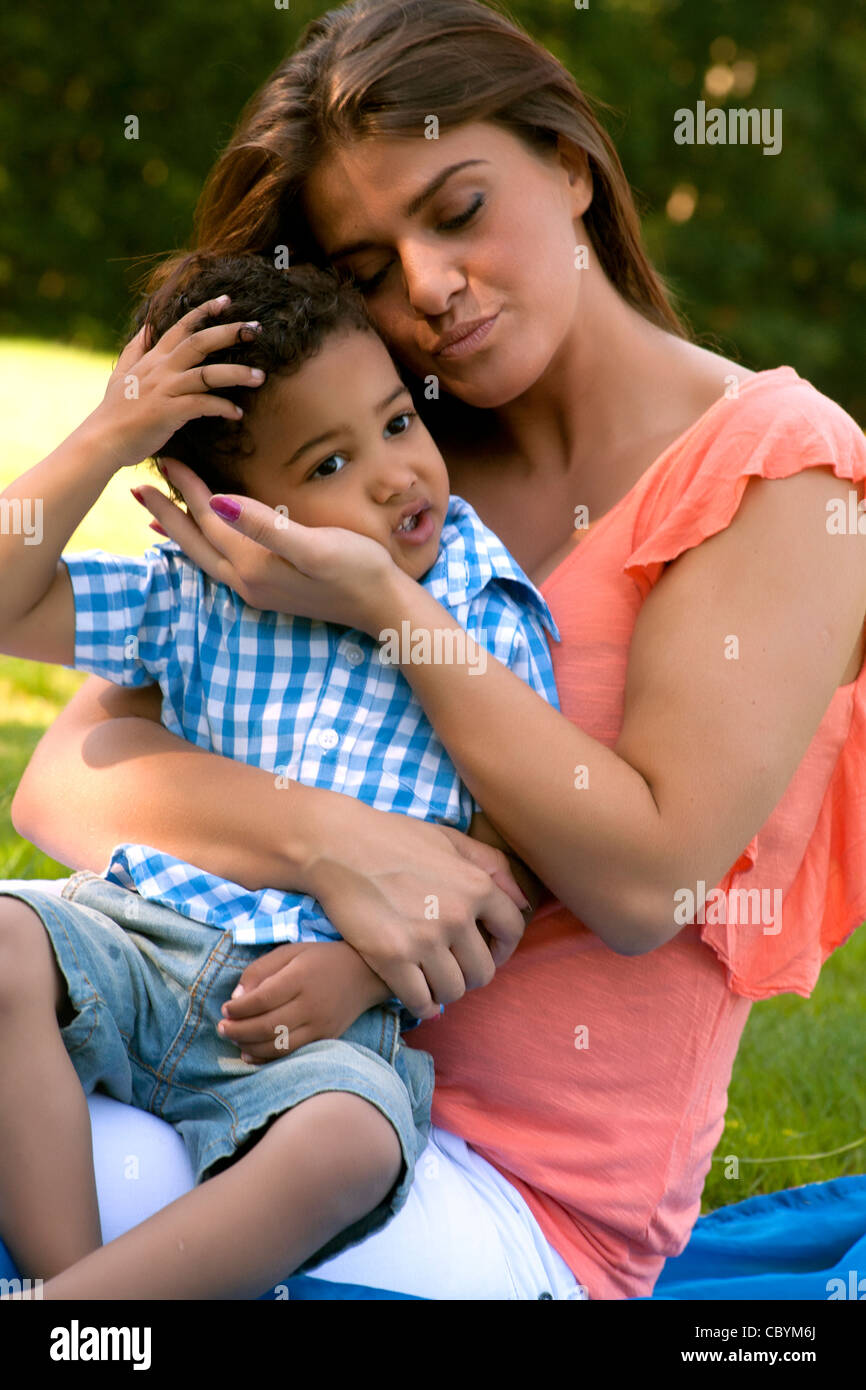 Enjoy this time with my lovely son Stock Photo - Alamy