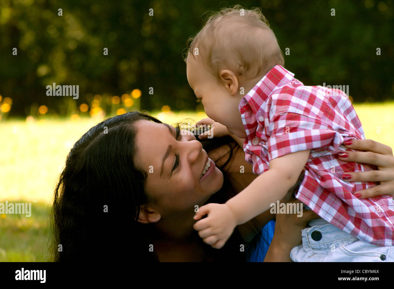 Enjoy this time with my lovely son Stock Photo - Alamy