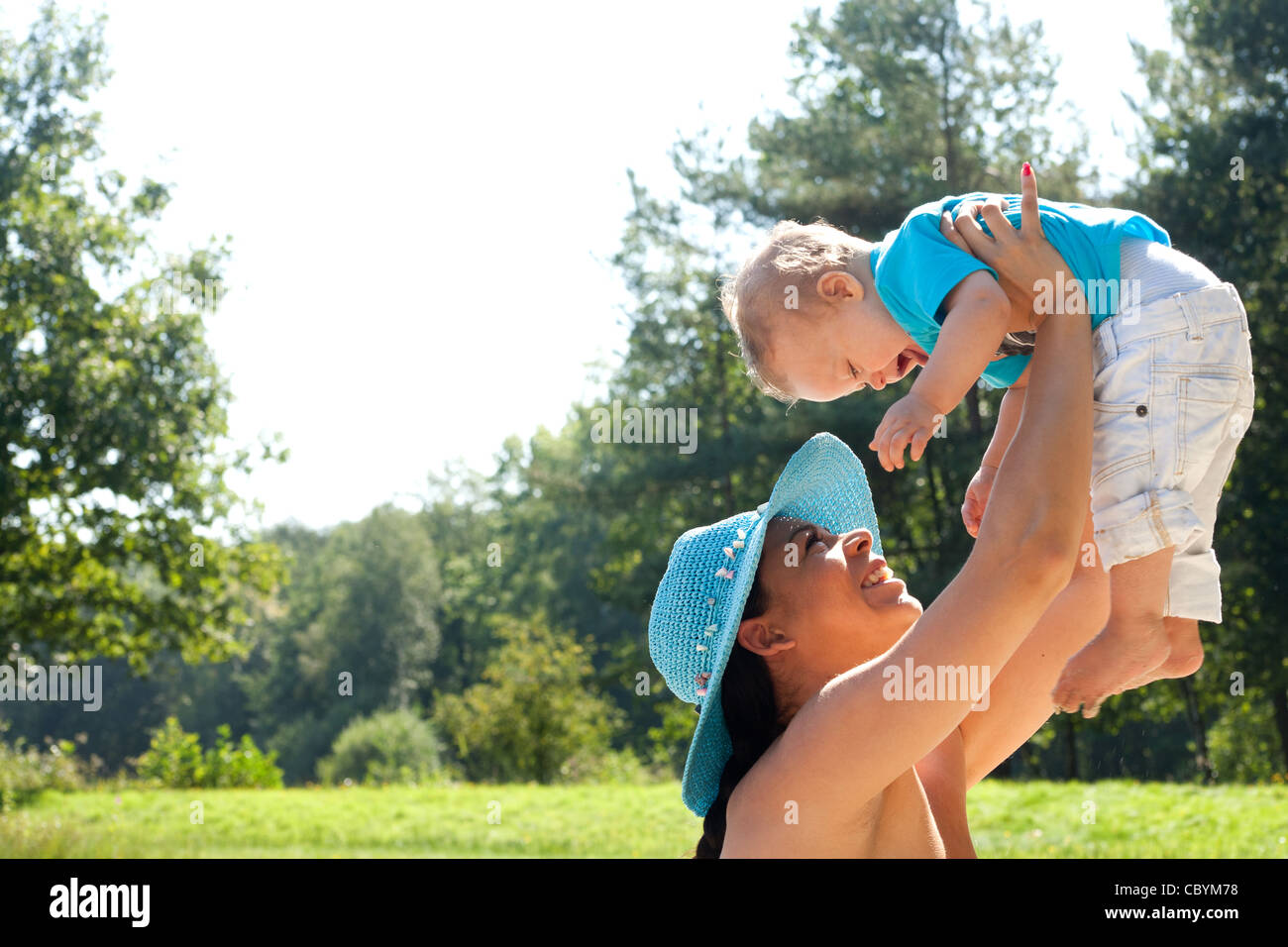 Enjoy this time with my lovely son Stock Photo - Alamy