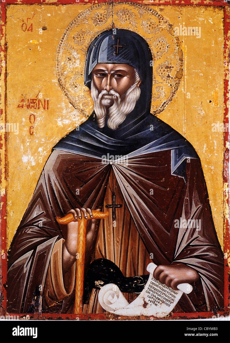 Saint Anthony the Great, c251-356, one of the Desert Fathers. A c17th ...