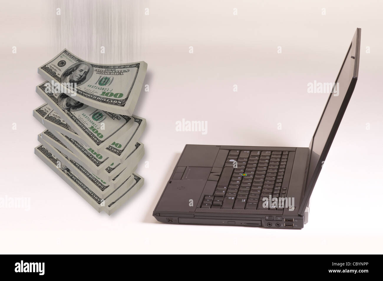 E-Commerce Computer Shopping for Cash Stock Photo - Alamy