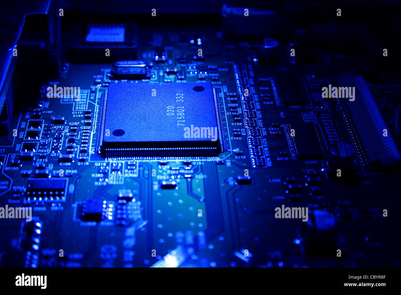 Hardware in blue light Stock Photo - Alamy