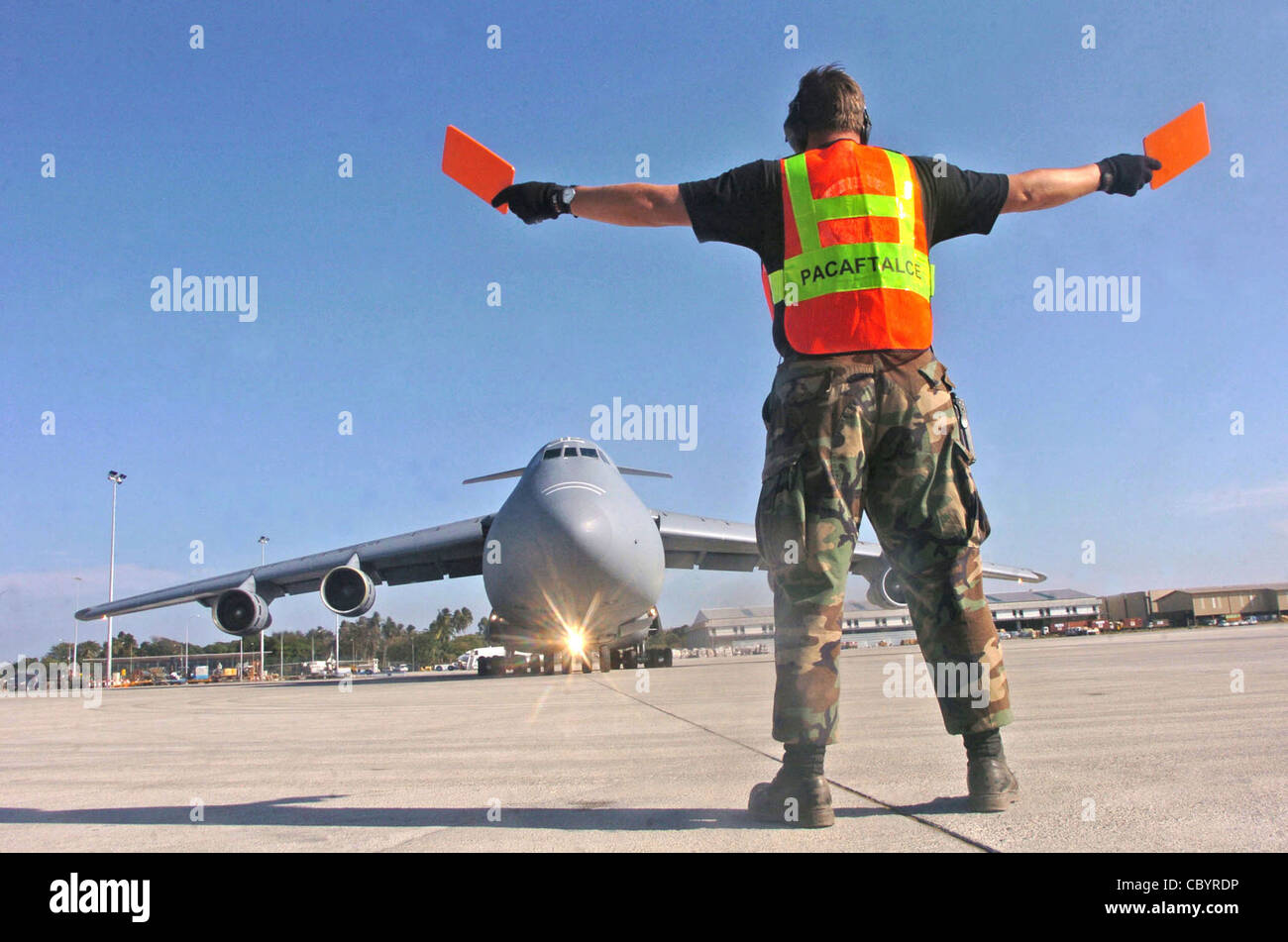 Landed at the international airport here supporting operation unified ...