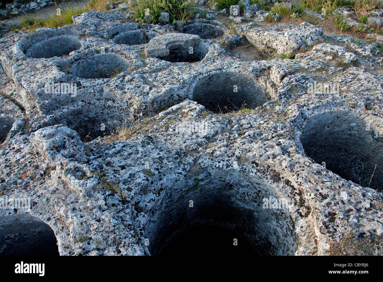 TANKS FOR DRINKING WATER DUG OUT OF THE ROCK, CISTERN IN THE FORT IN ...