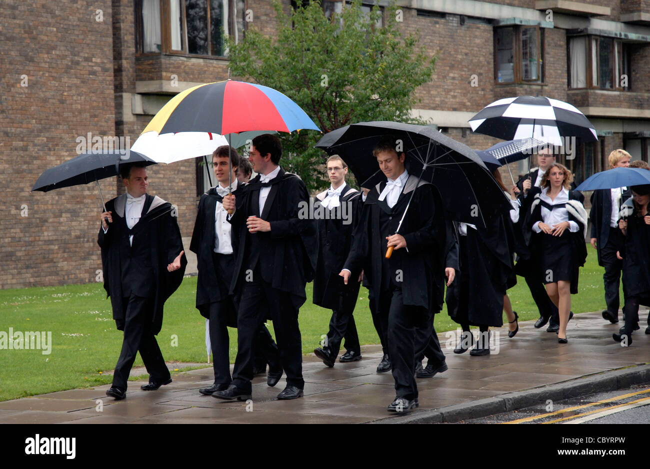 Graduating Students at Cambridge University Graduation Day 2007 Stock ...