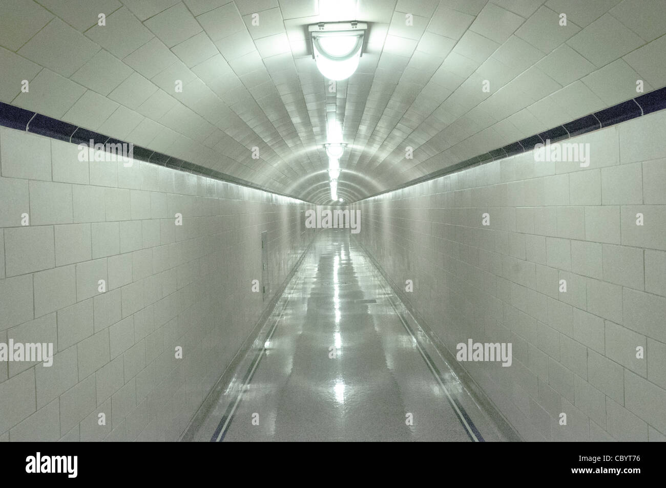 HOOVER DAM, Nevada - One of the corridors inside the thick concrete ...