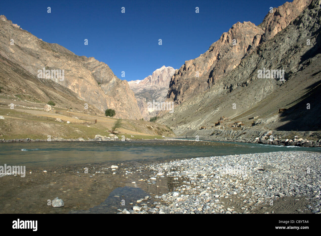 Yagnob river and valley, Hissar and Zeravshan Ranges, Pamiro-Alay ...