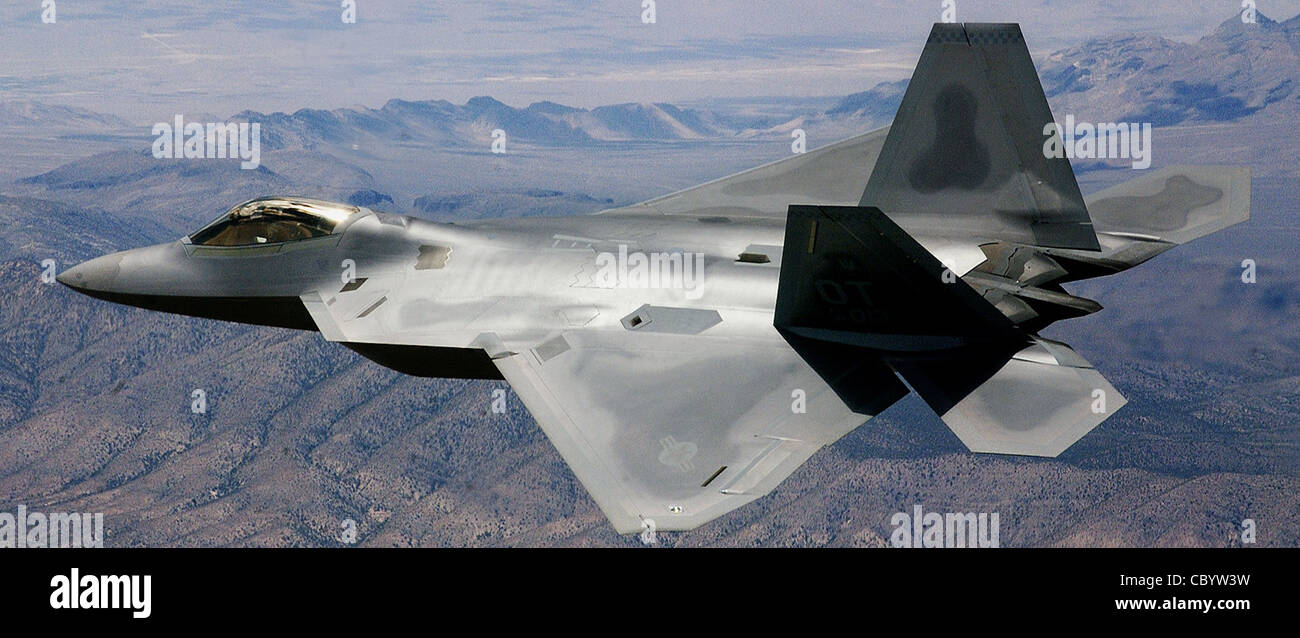 An F-22 Raptor heads out for an operational test mission. Air Force ...